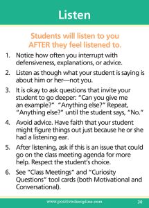 Listening Skills for Teachers - Positive Discipline