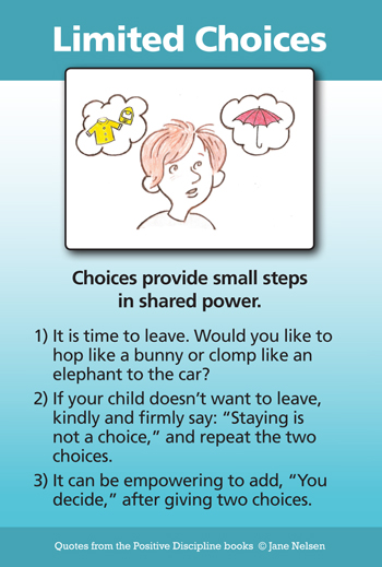 Limited Choices - Positive Discipline